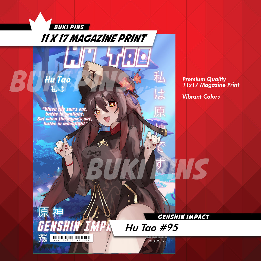 Genshin Waifu Magazine print – Buki Pins