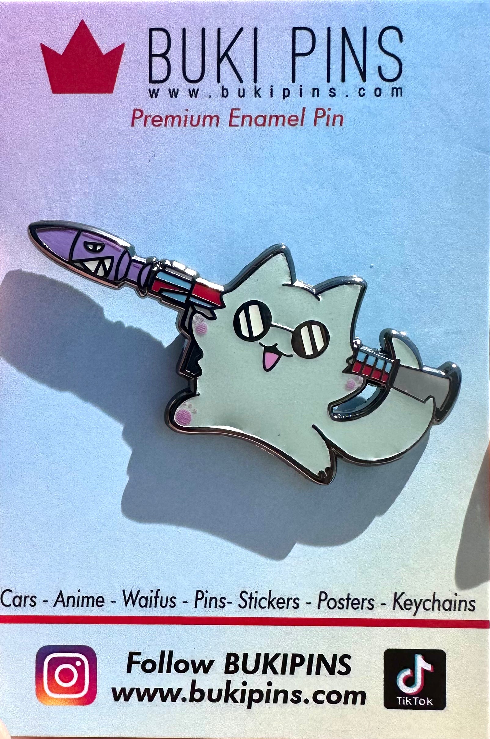 Gojo Cat with Rocket Launcher Pin – Buki Pins