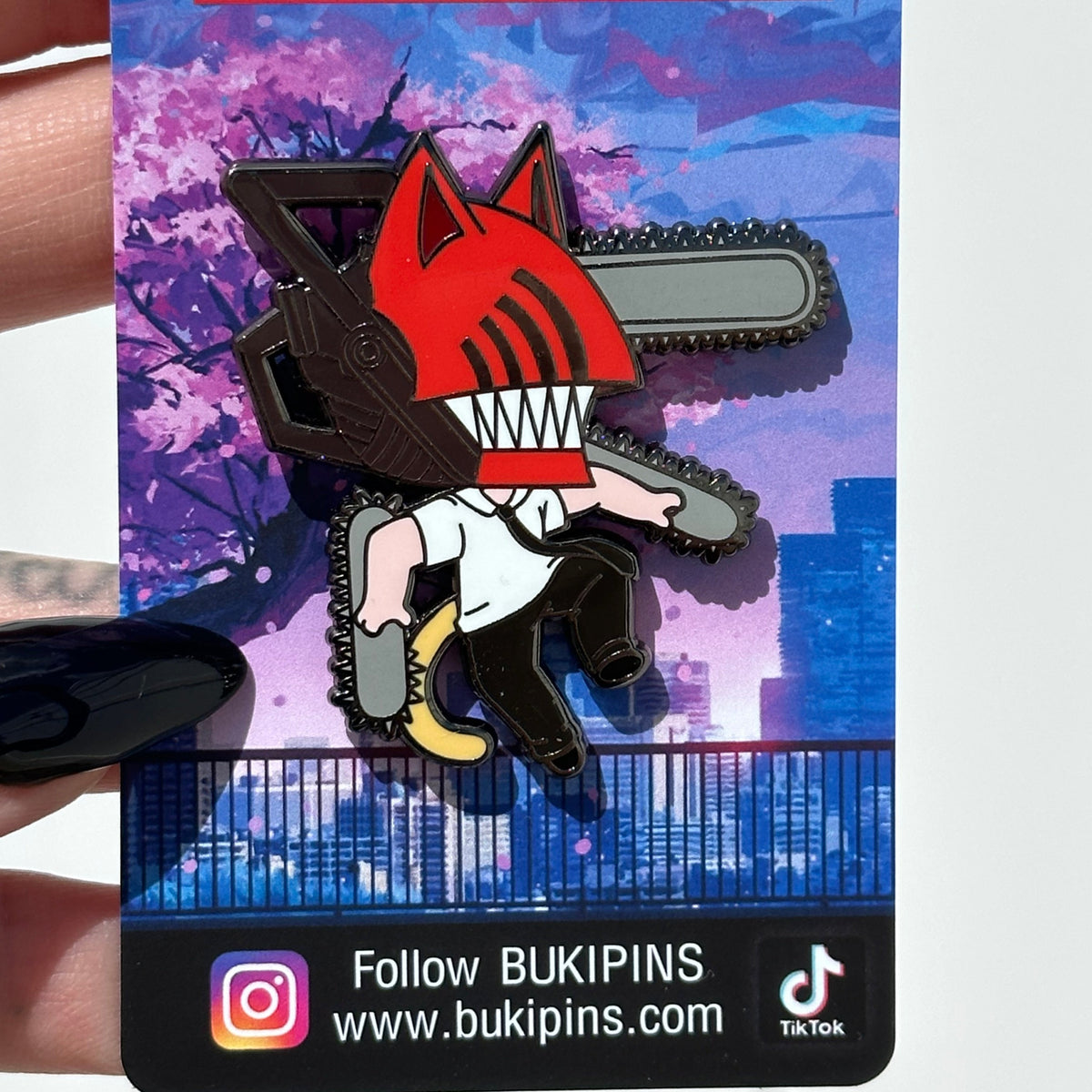 Neko Chainsaw man Pin – Buki Pins